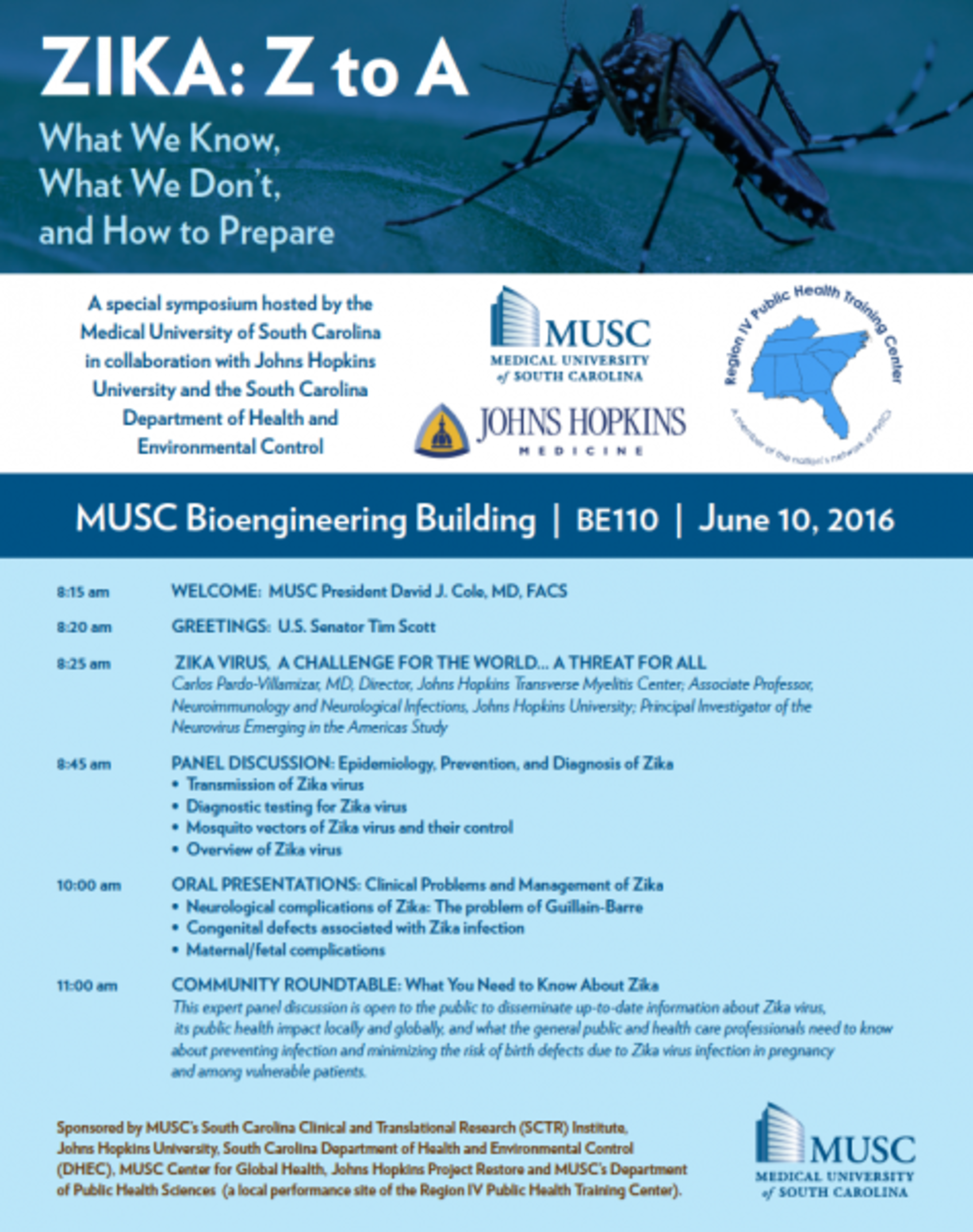 Zika Virus Symposium From Z to A | MUSC